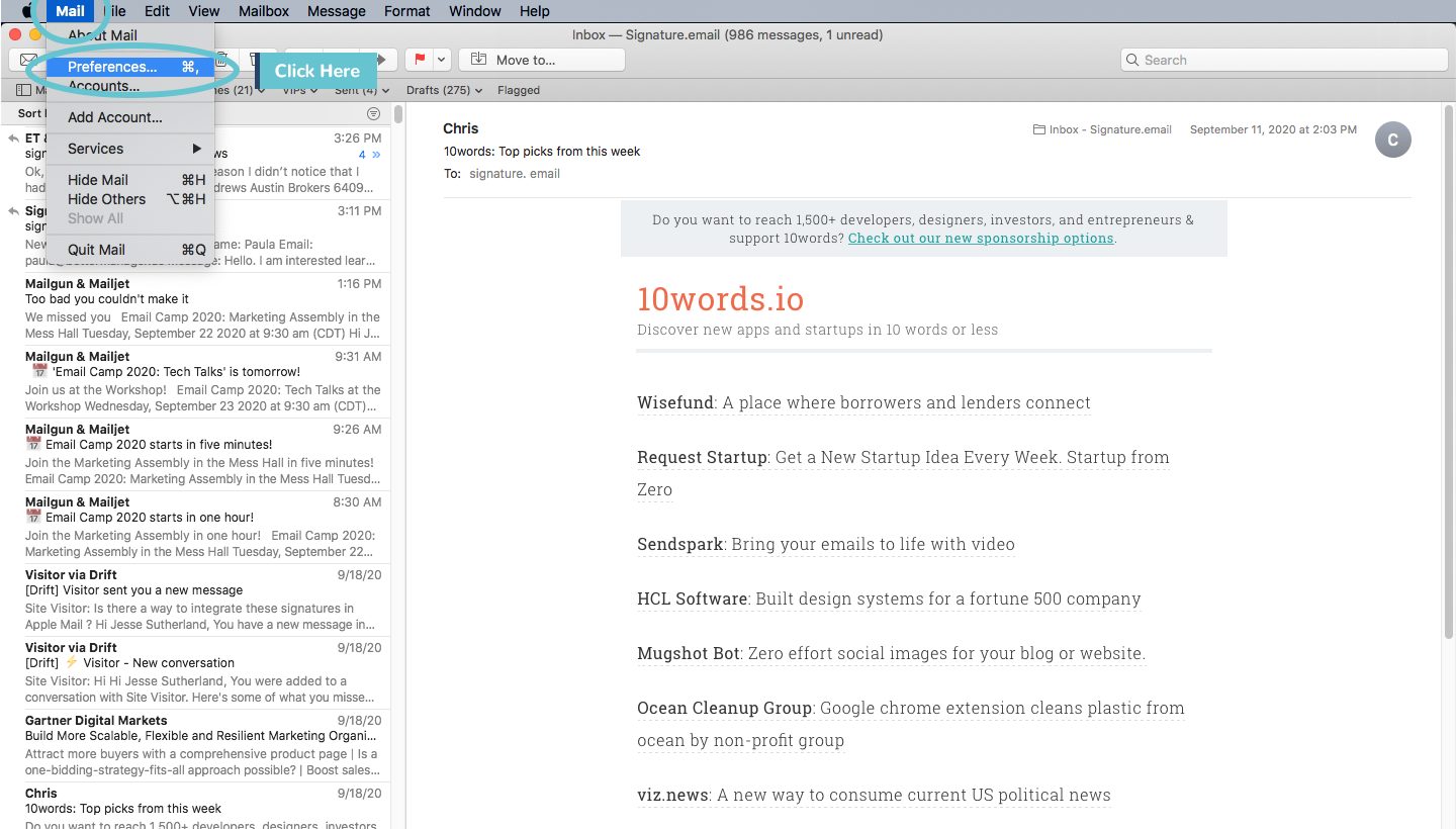 How To Add An Image To An Email Signature In Apple Mail