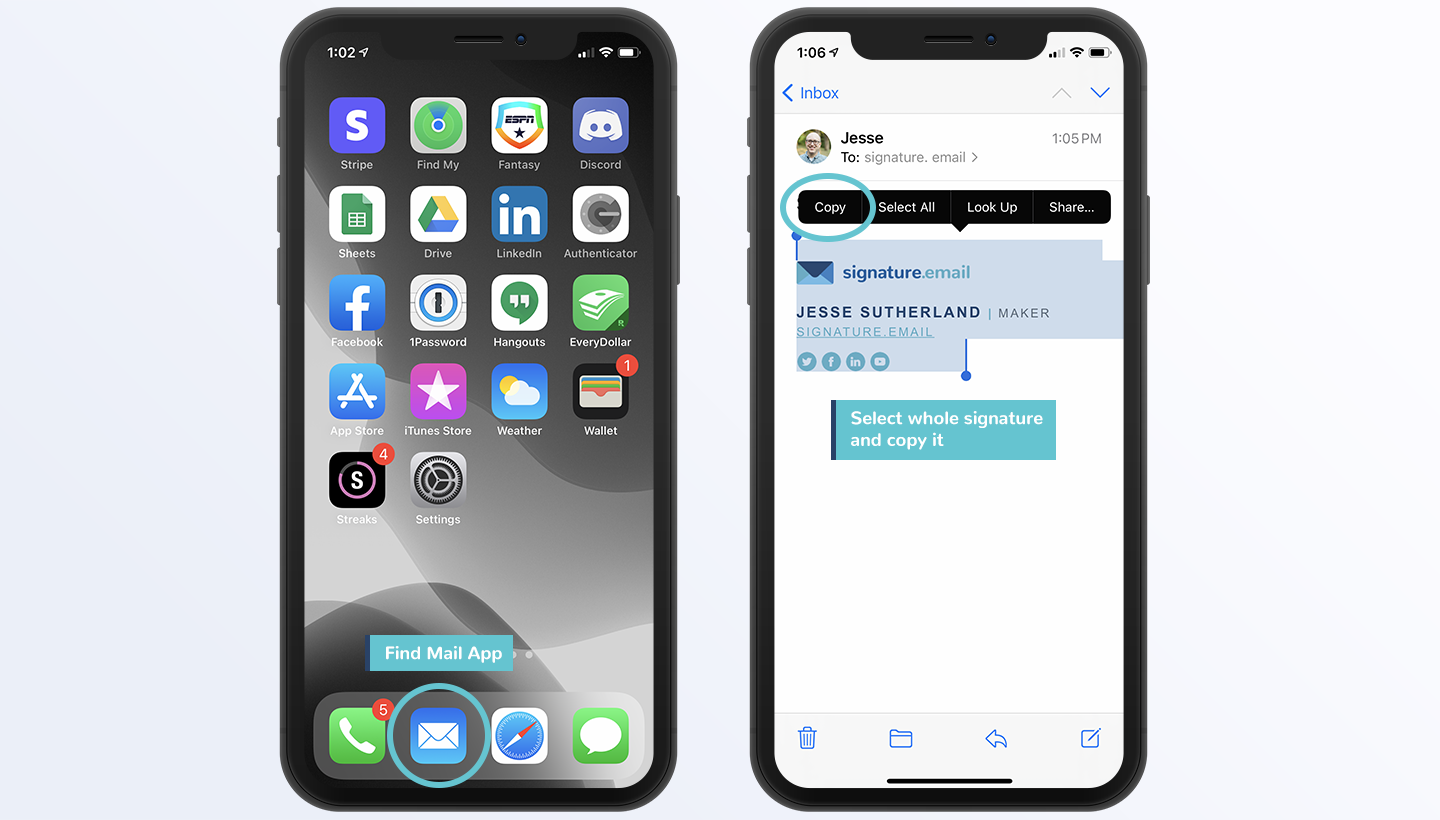 How To Add An Email Signature On An IPhone