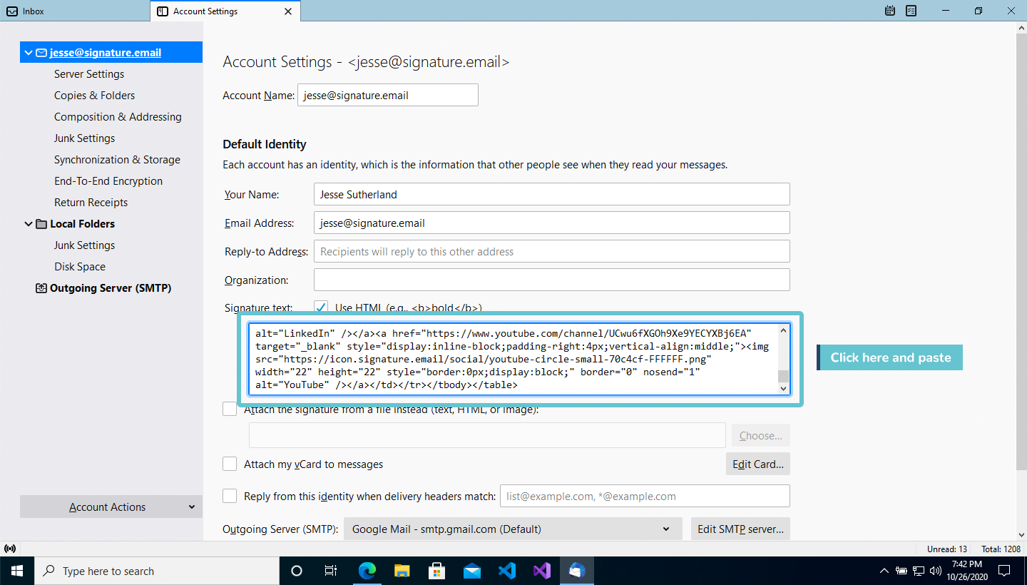 How To Add An Email Signature In Thunderbird