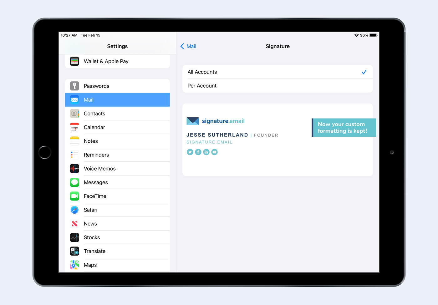 How To Add An Email Signature On An IPad