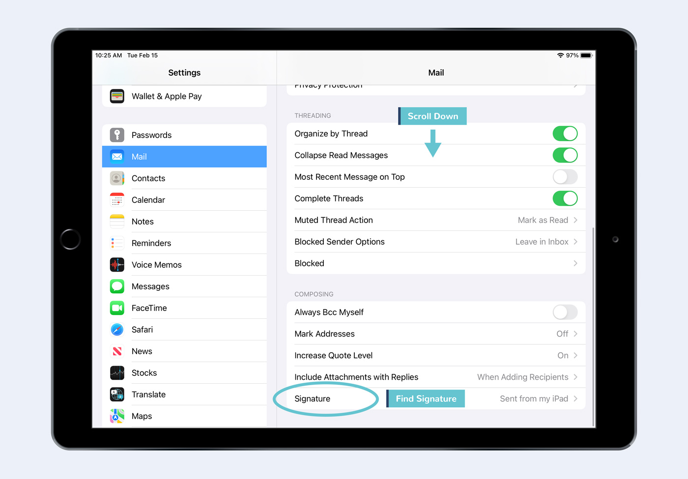 How To Add An Email Signature On An IPad